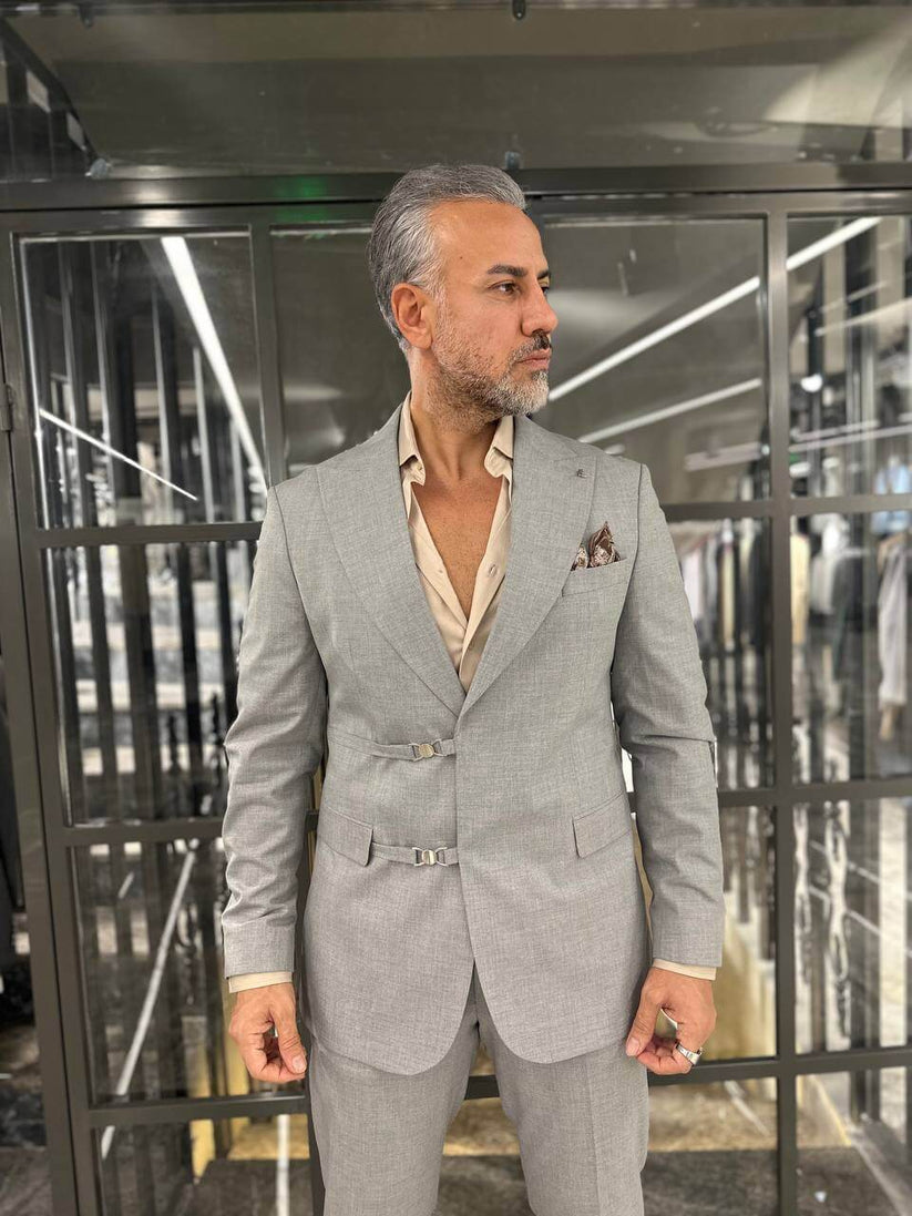 Sophistication Redefined: HolloMen's Gray Suit