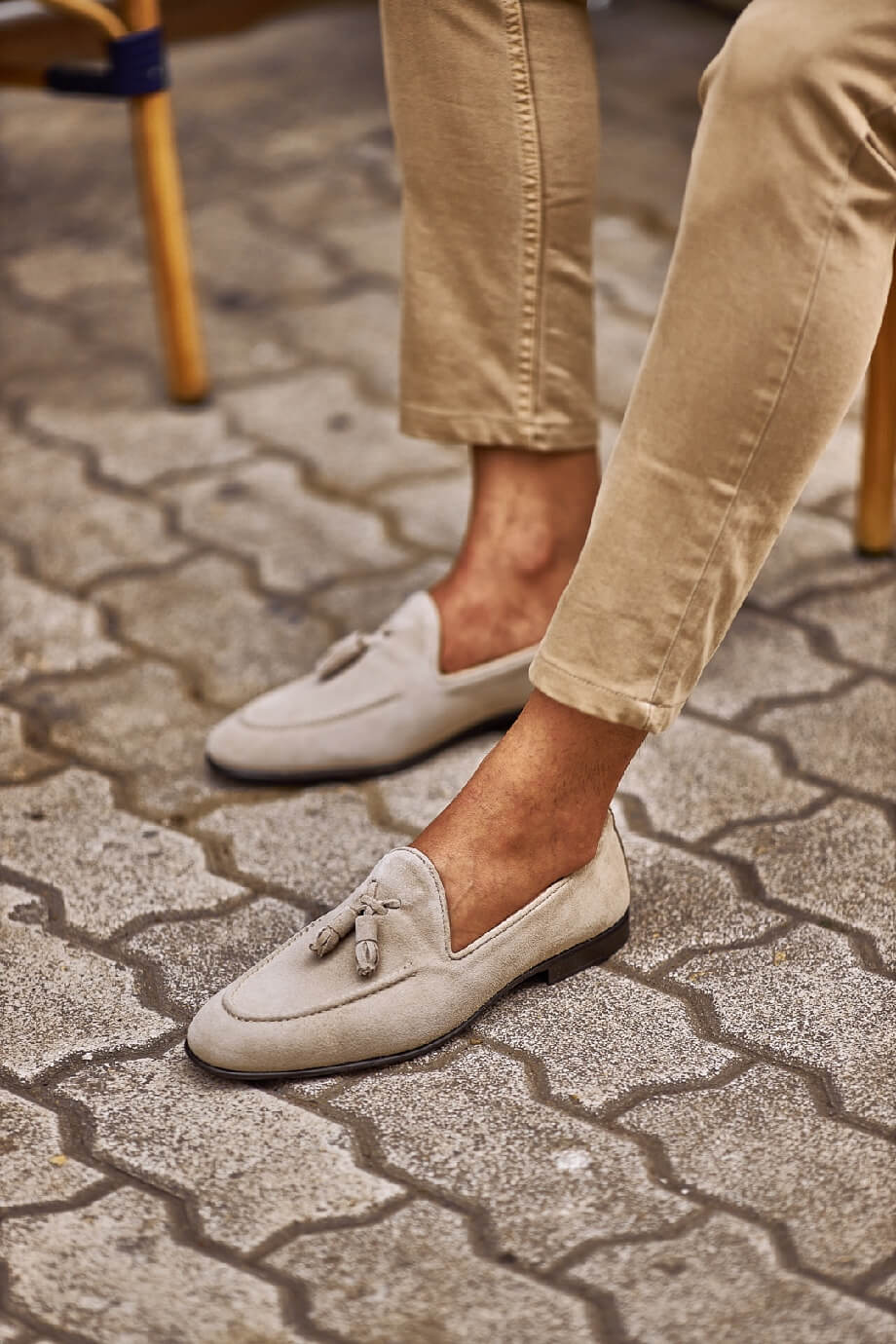 Suede Beige Tassel Loafers: Make a Lasting Impression – HolloMen