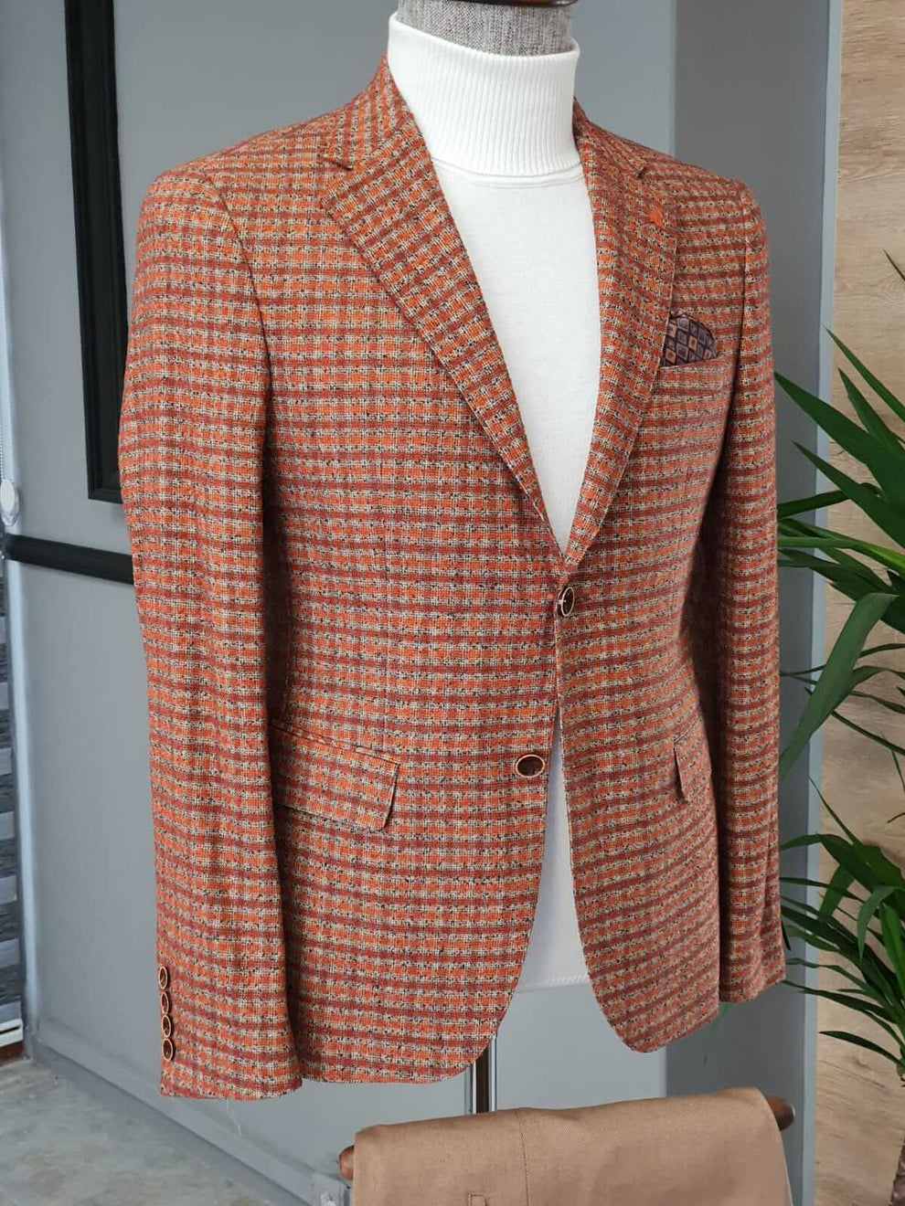Helim Tile Blazer Jacket | Fall Wedding Guest Attire | HolloMen